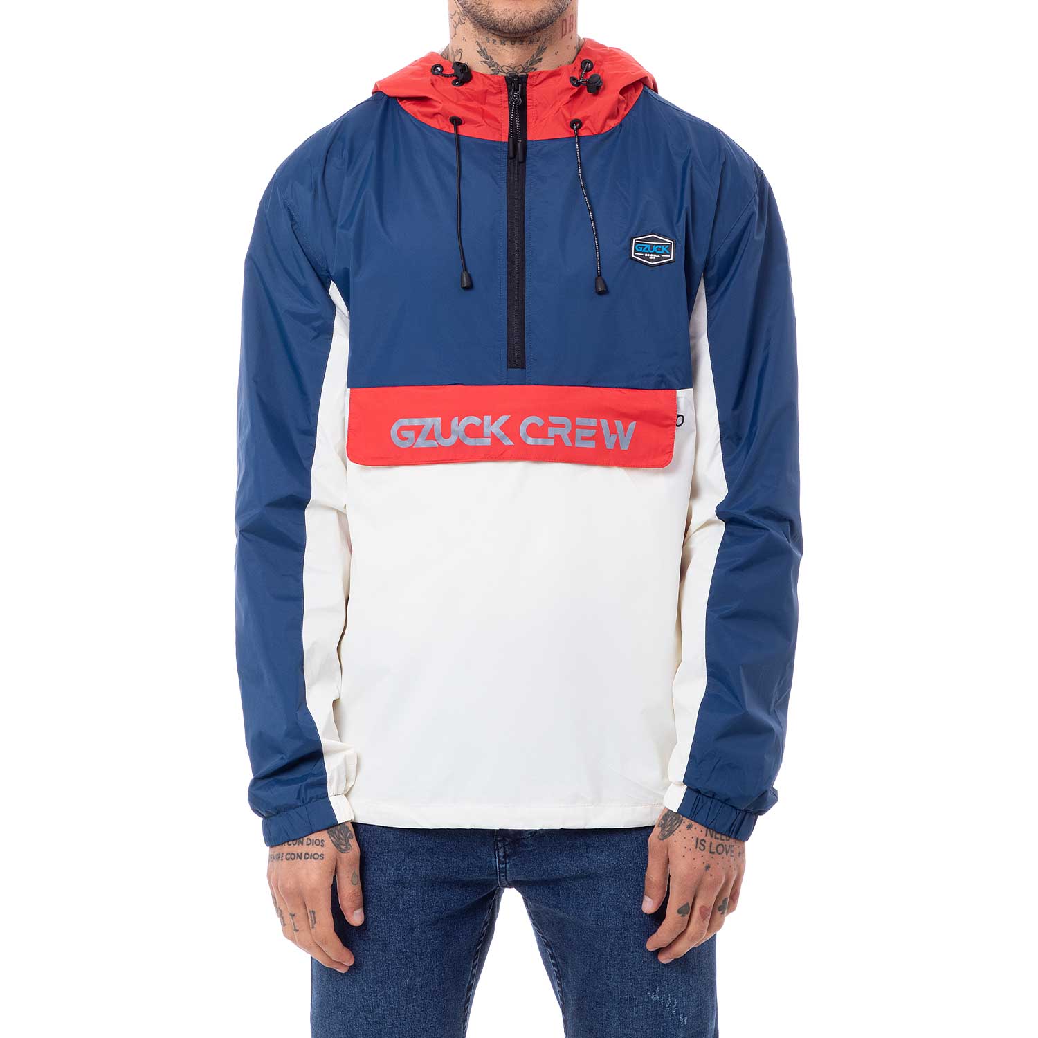 Raincoats Nylon C/Cap C/F Berwitz Red/Royal | Gzuck