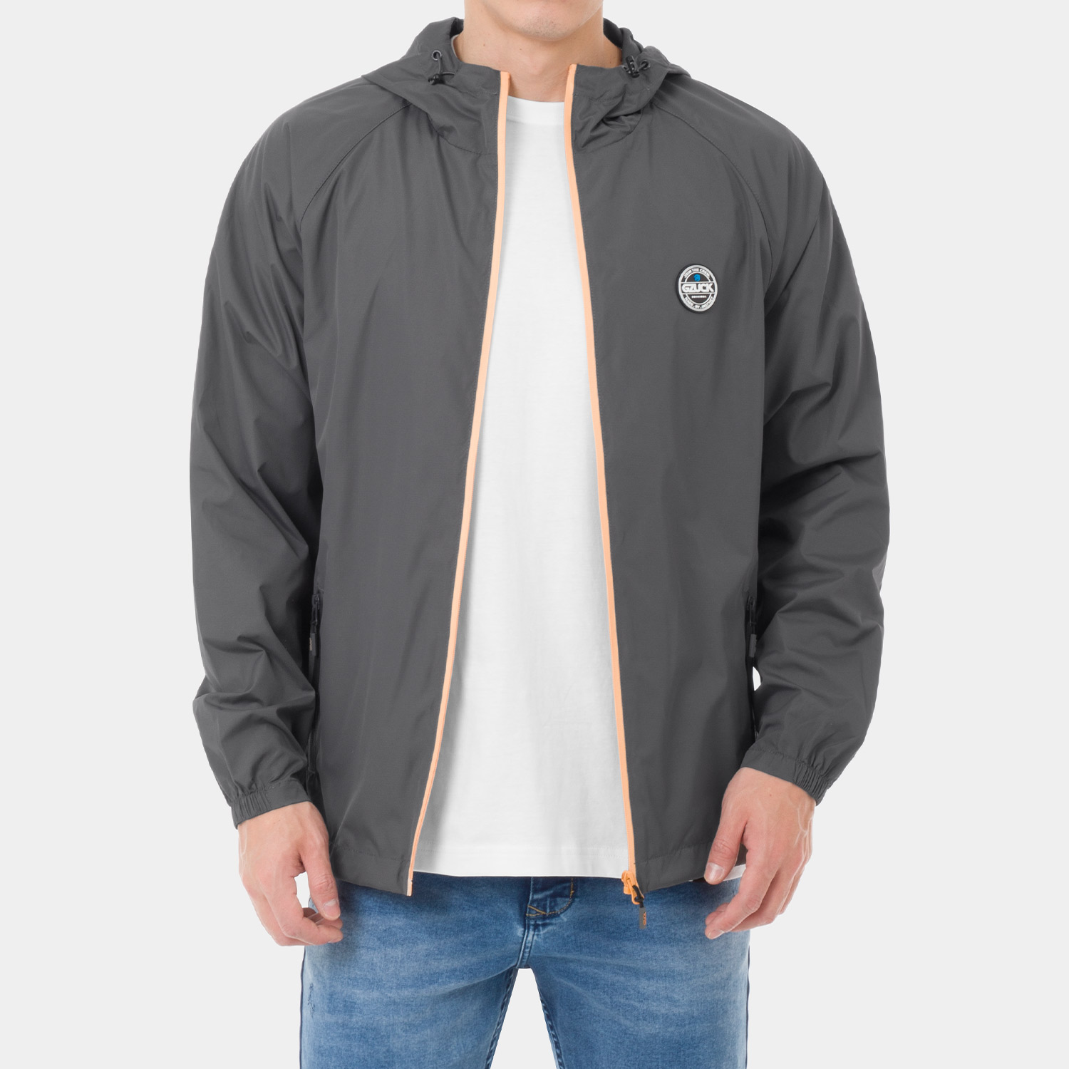 Raincoats Tafeta Ribstop C/Cap Jacket Flipo Charcoal | Gzuck