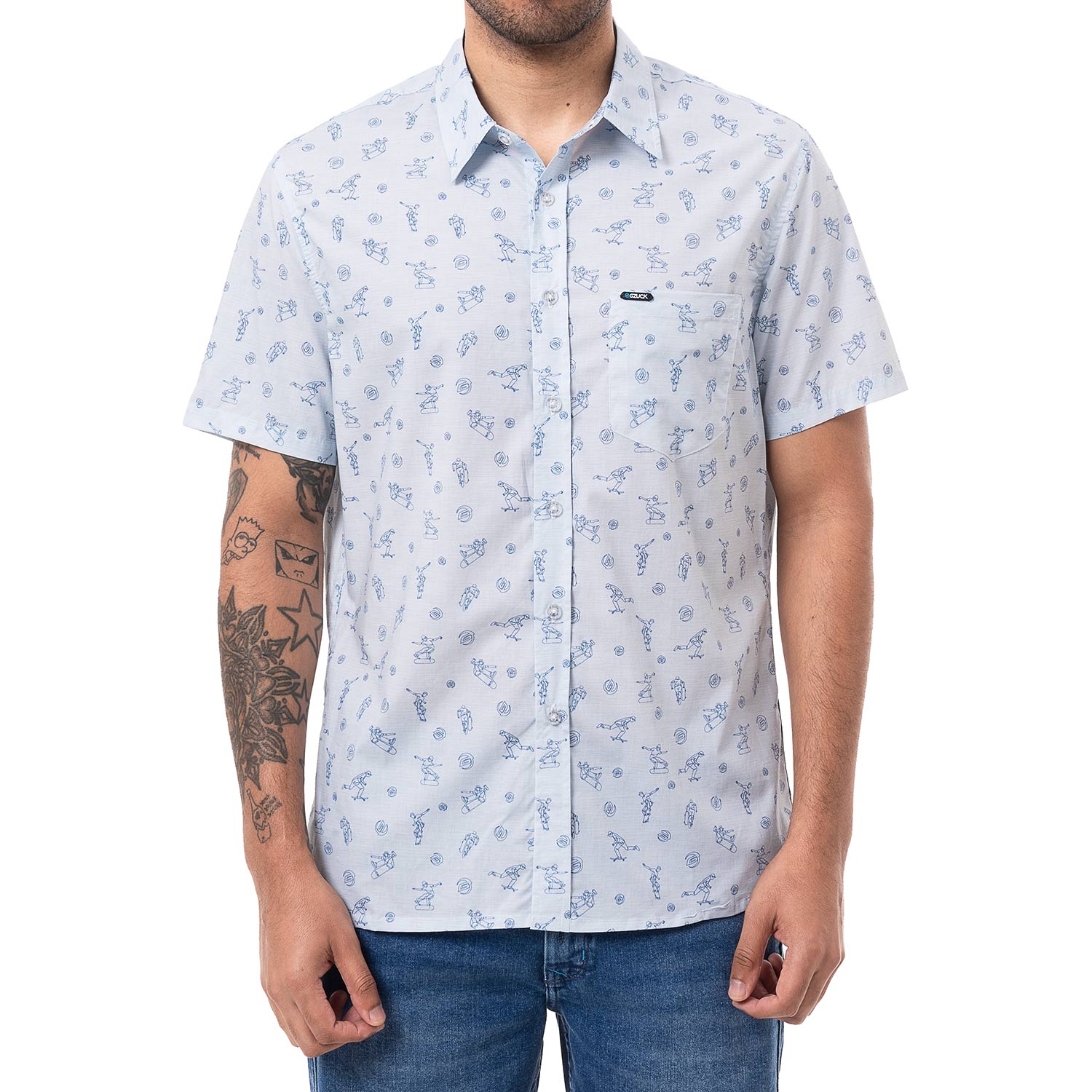 Camisa Full Print. M/C Sulfok Blue Sky | Gzuck
