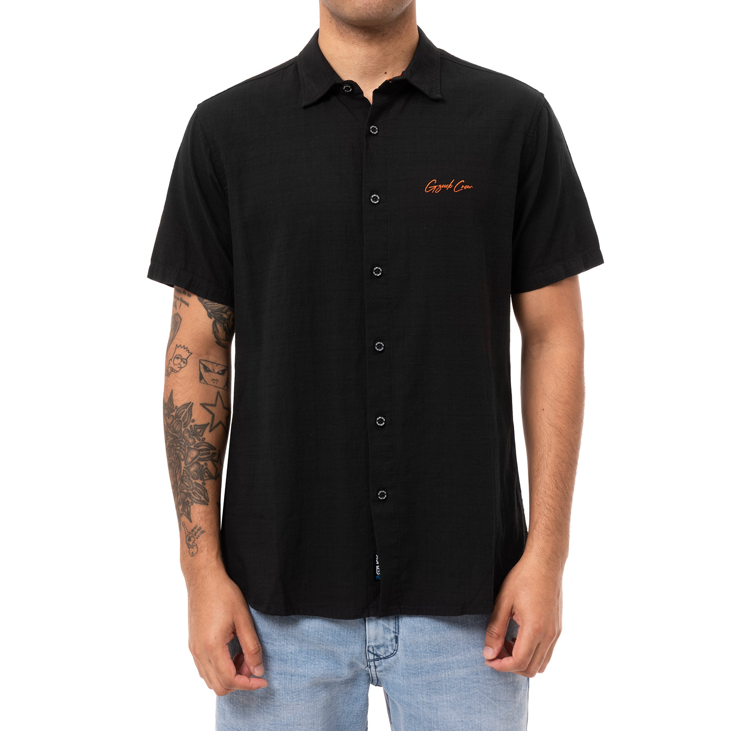 Camisa Solid M/C Blawer Negro | Gzuck
