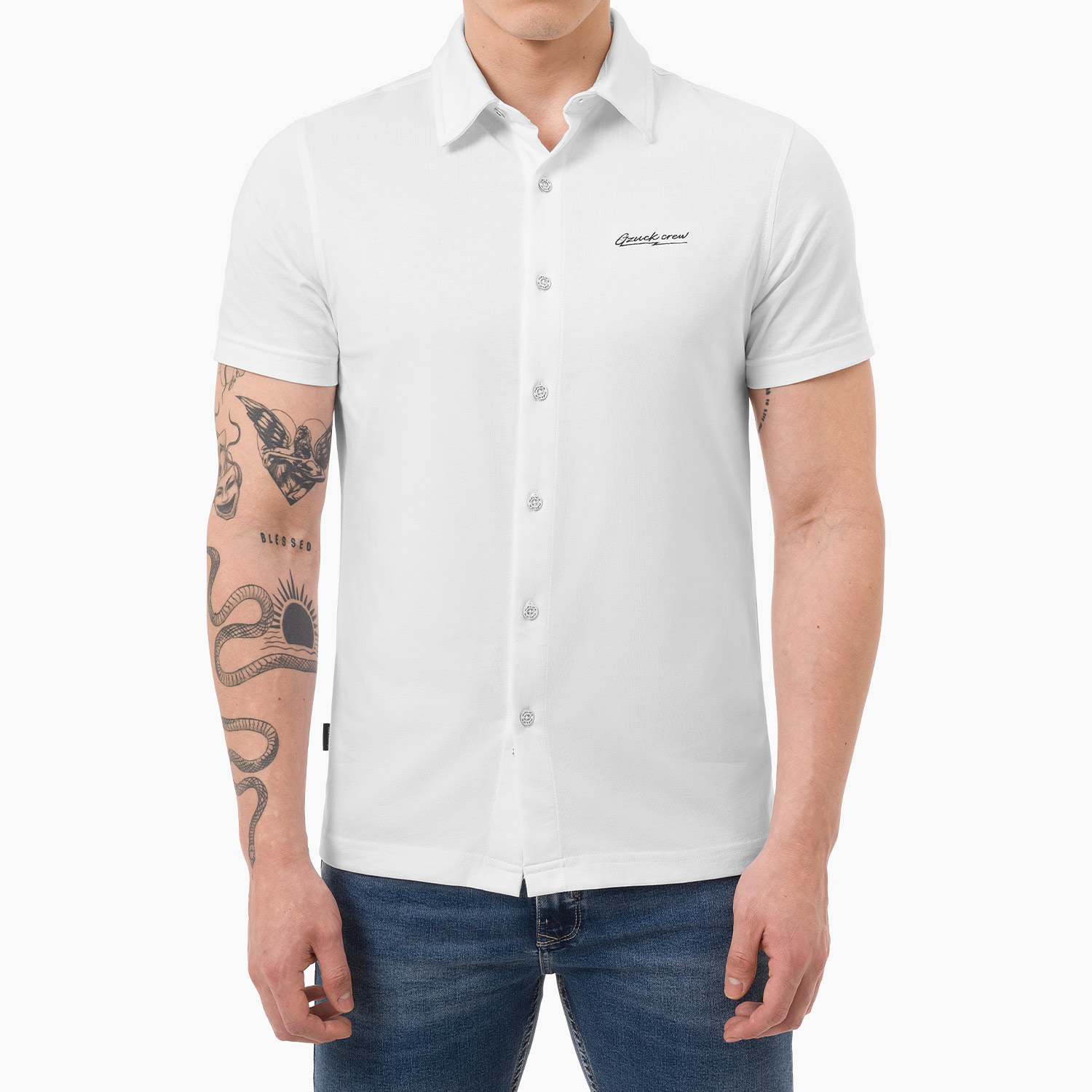 Camisa Jersey M/C Regular Fit Vaskot Blanco | Gzuck