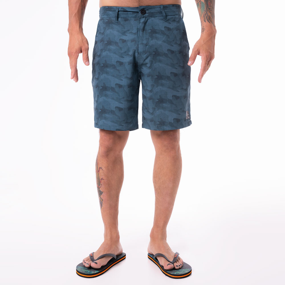 Walkshort Microfibra Stch. Hybrid Helios Army/Teal | Gzuck