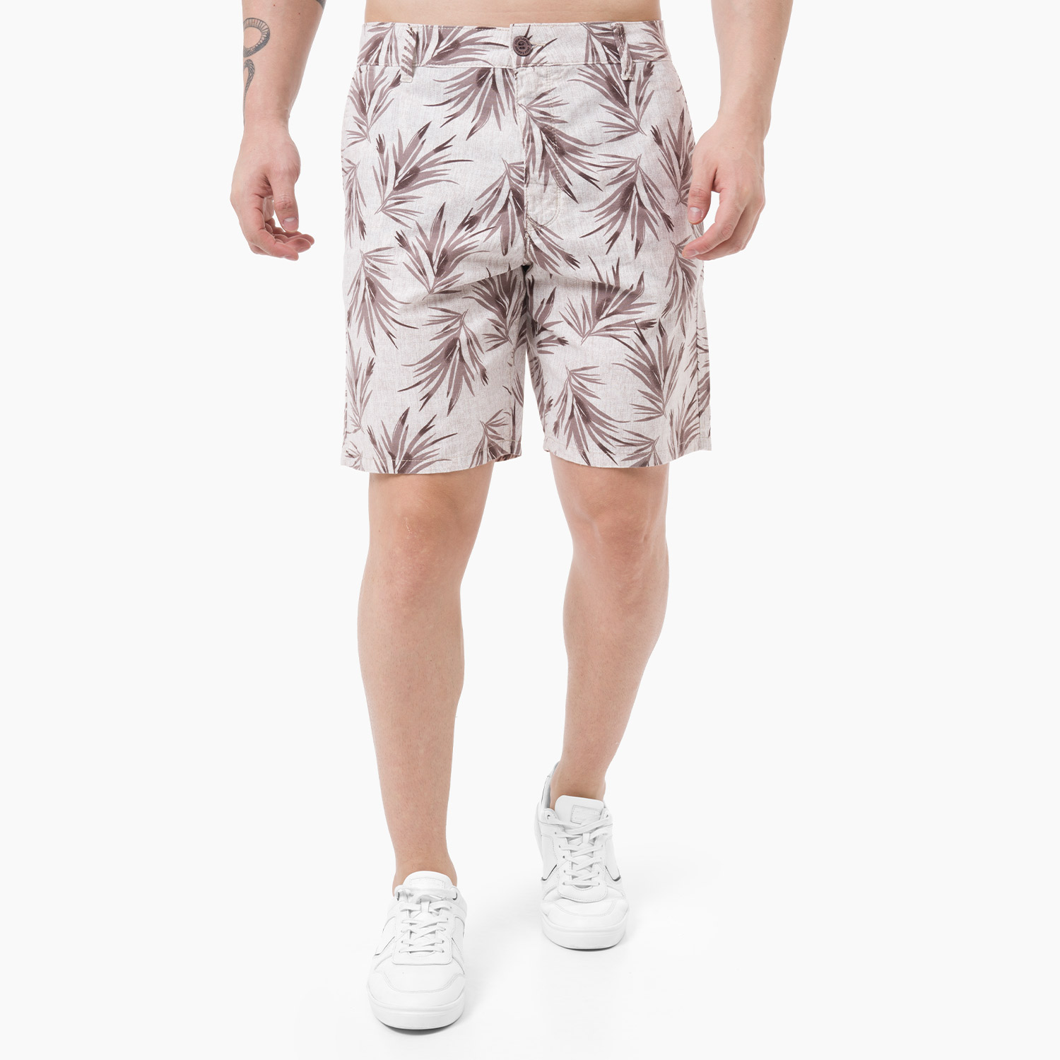 Walkshort Full Print. (Lr) Luxka Bone/Brown | Gzuck