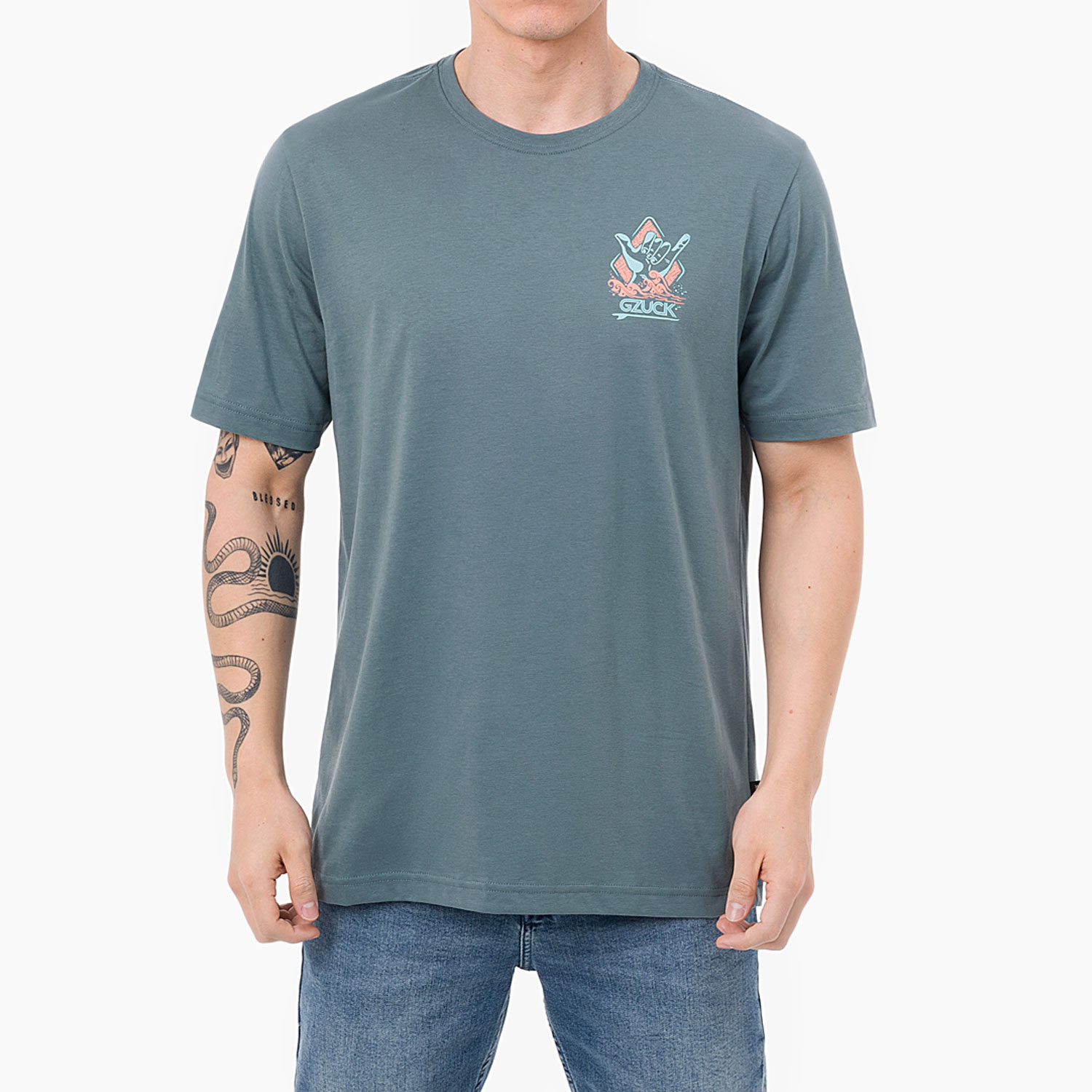 Polo Jersey M/C Regular Fit Otsel Smoke Blue | Gzuck
