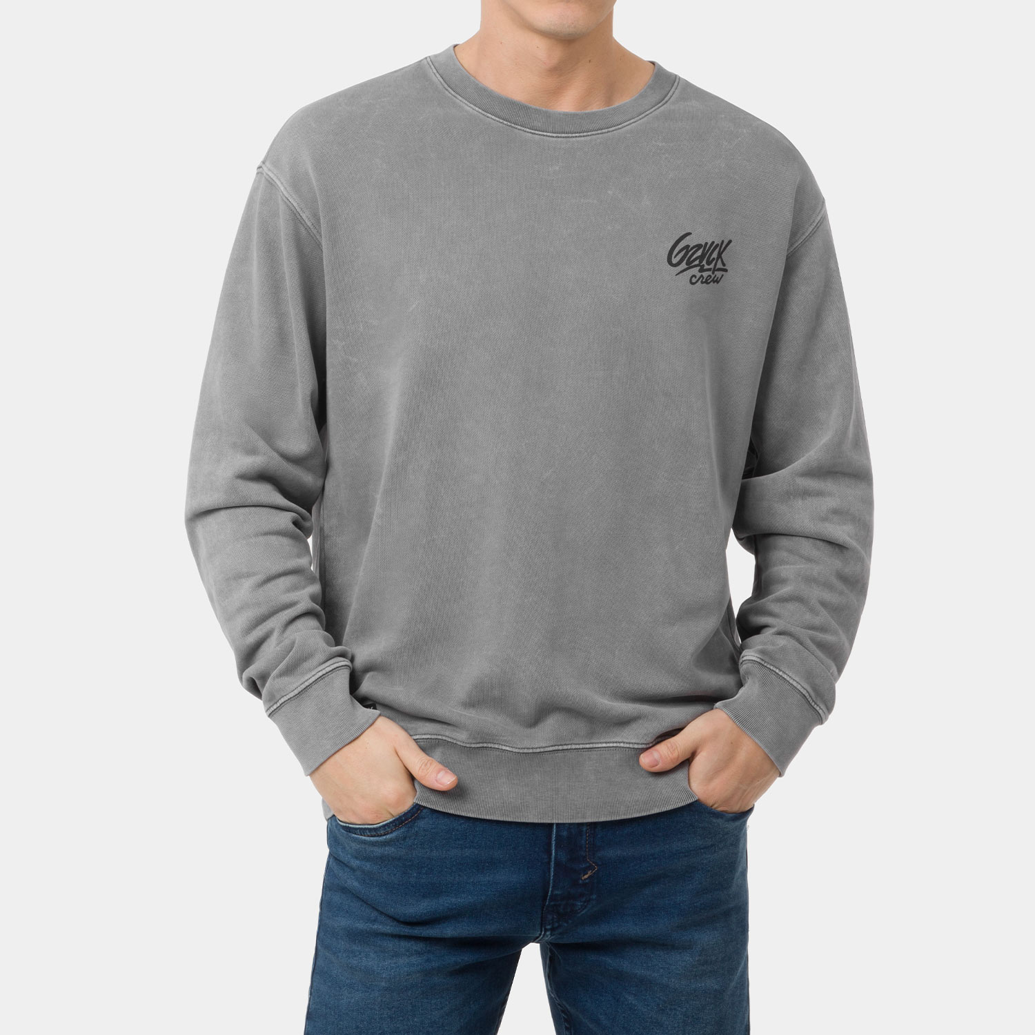 Polera French Terry Regular Fit Draxil Acid Wash/Grey | Gzuck