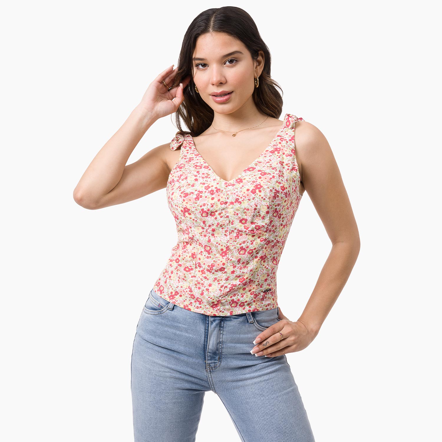 Blusa Top Chalis Print Kitx Flower Fucsia | Gzuck