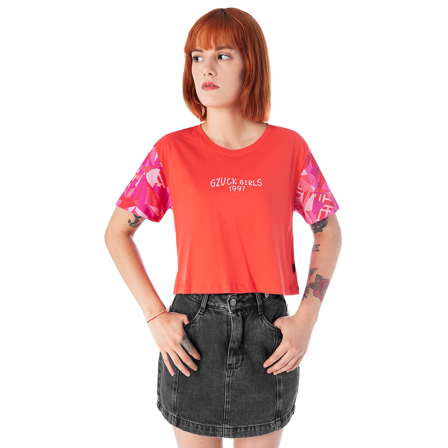 Polo Cropp Jersey M/C Ilakia Coral Red | Gzuck