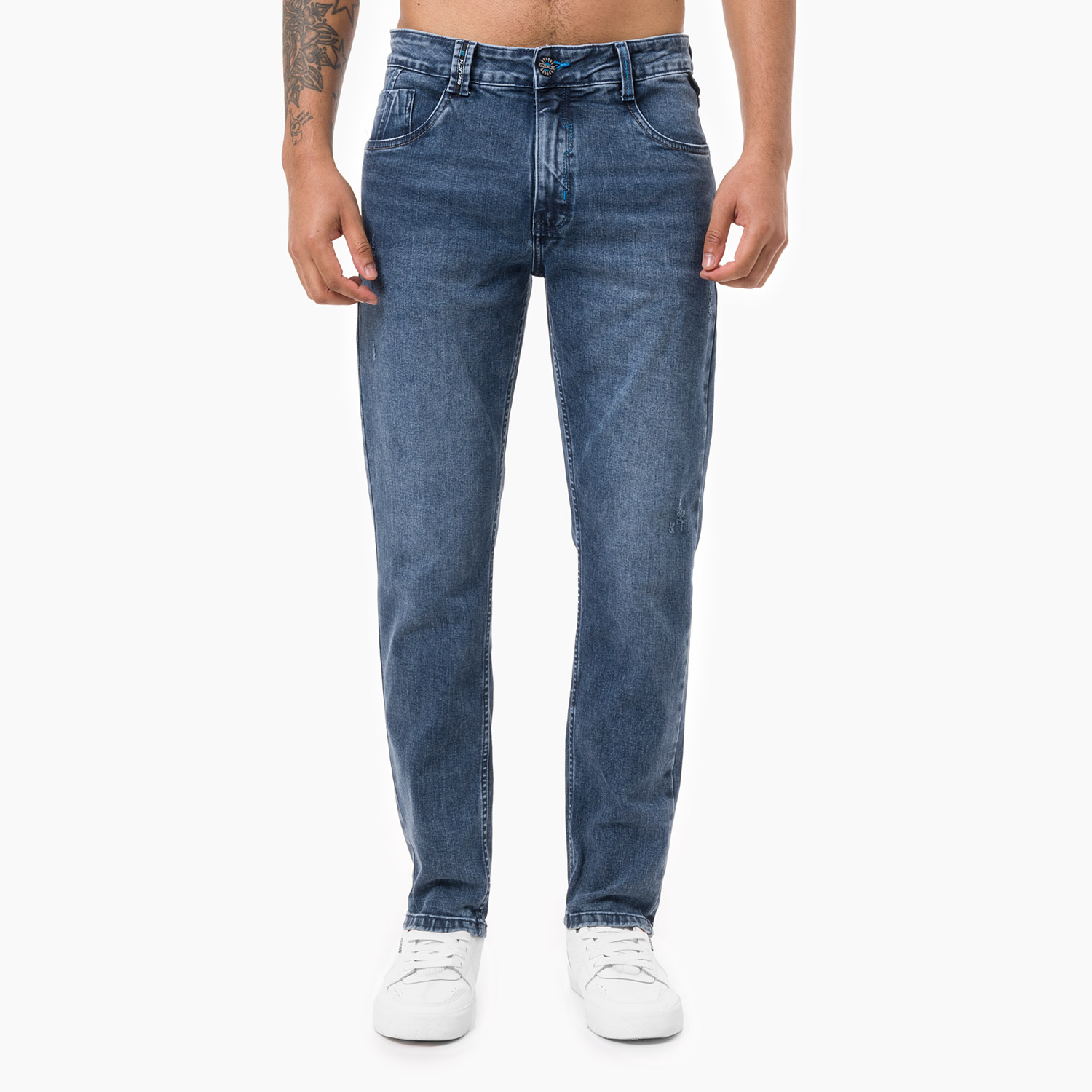 Pantalon Denim Comfort (Lr) Gj-Serie 178 Frost Melange Torn | Gzuck