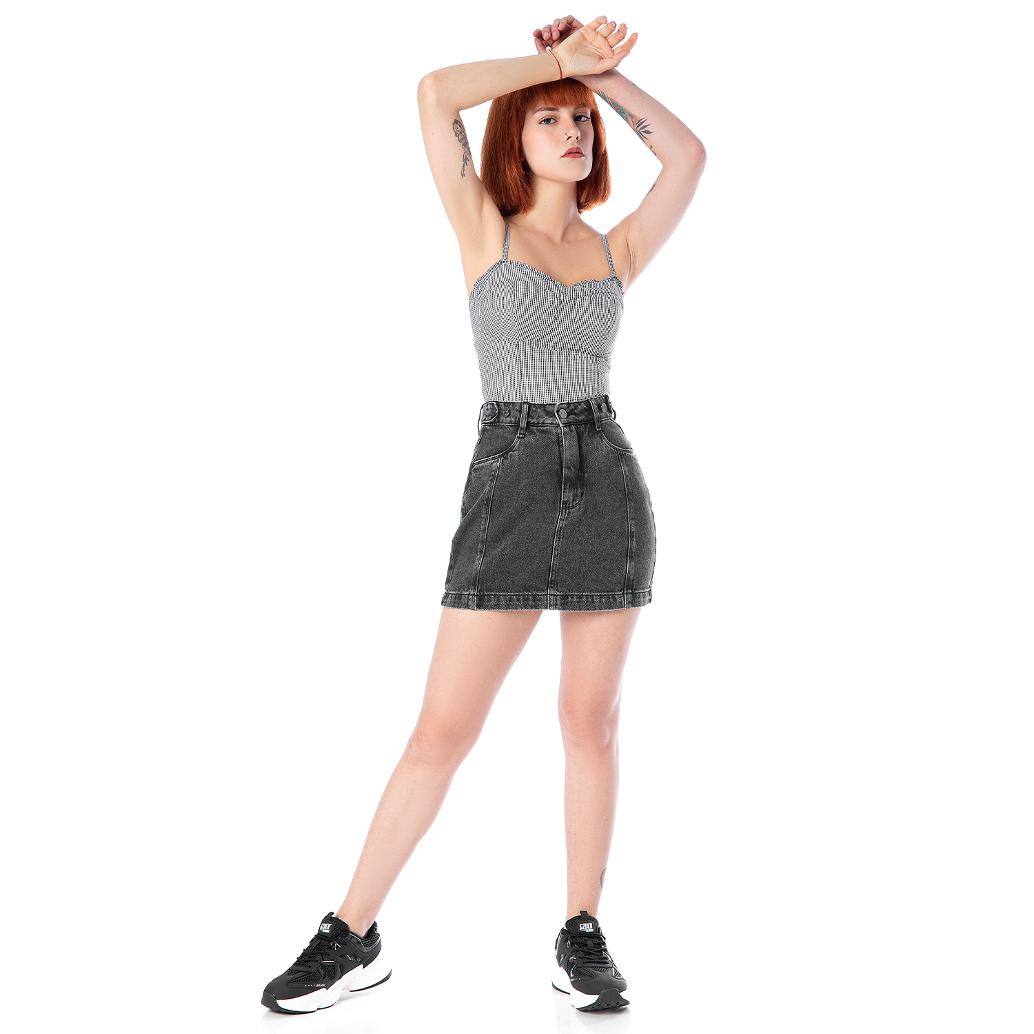 Falda Denim Ring Cnt Marssy Total Gray | Gzuck