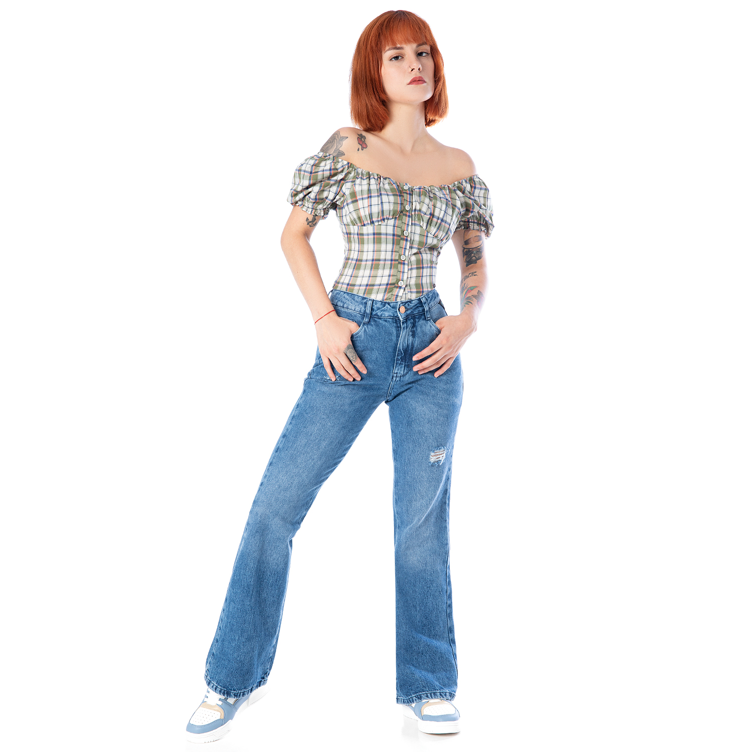 Pantalon Flare Denim Ring Cnt Arabel T. Cristal Dstyr | Gzuck