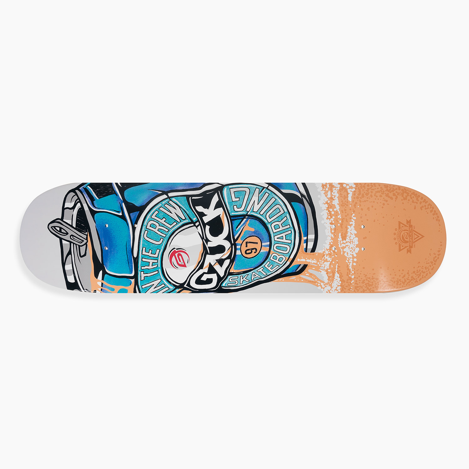 Deck Canadian Maple Mid Beercrew White/Sky 8.25"*32" | Gzuck