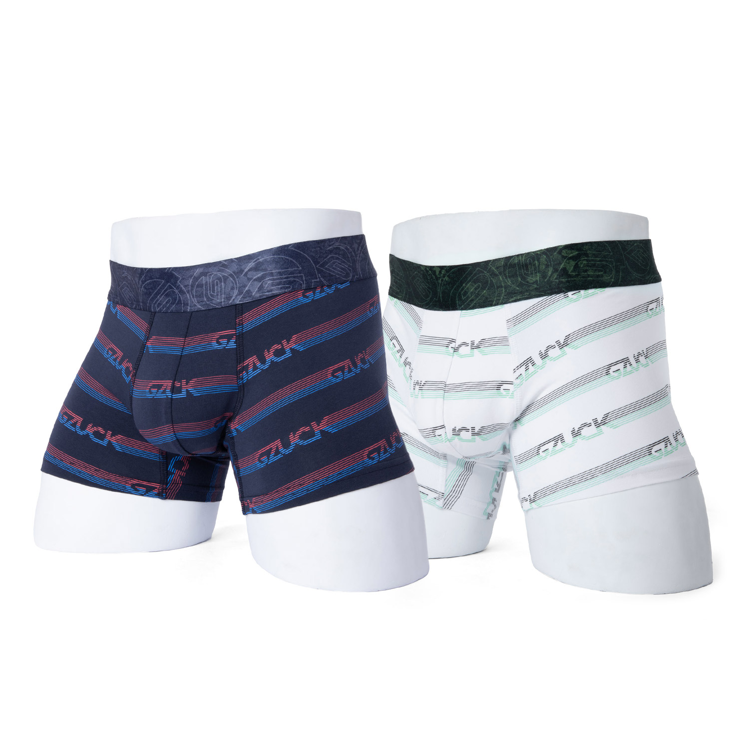 Boxer Jersey Full Lycra Two Pack Dernik Navy White | Gzuck