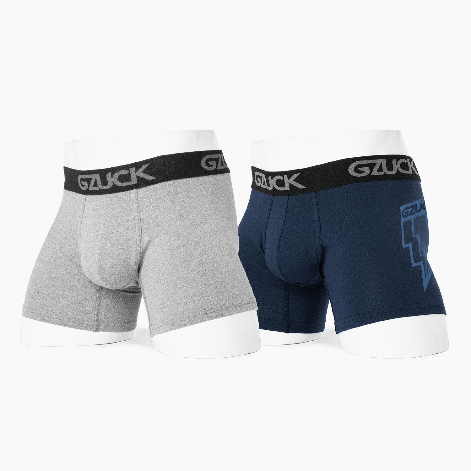 Boxer Jersey Full Lycra Two Pack Martiz Navy Melange | Gzuck